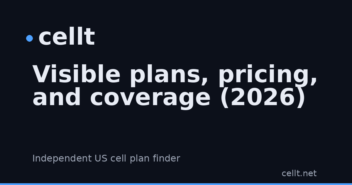 Visible plans, pricing, and coverage (2026) | cellt